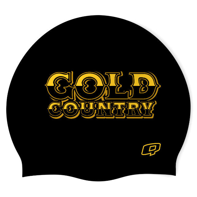 Gold Country (BLK/02) - Classic Silicone Swimming Cap – Q Team Store