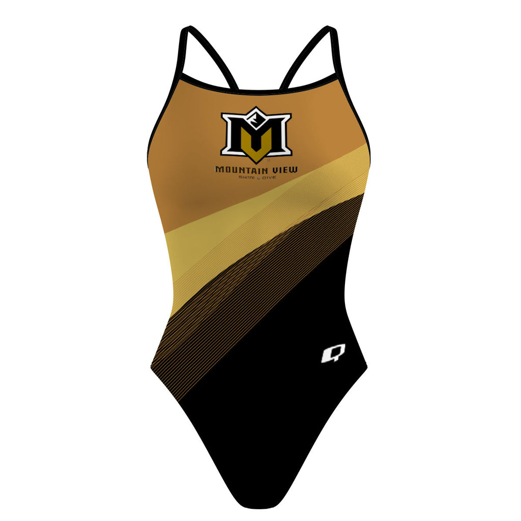 Mountain View Swim team - Skinny Strap Swimsuit – Q Team Store