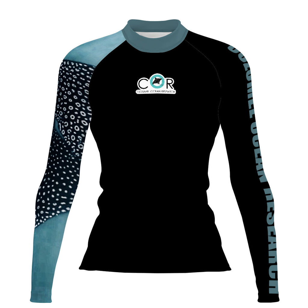 COR-BLUE RAY logo - Women's Surf UPF50+ Long Sleeve Rash Guard – Q Team ...